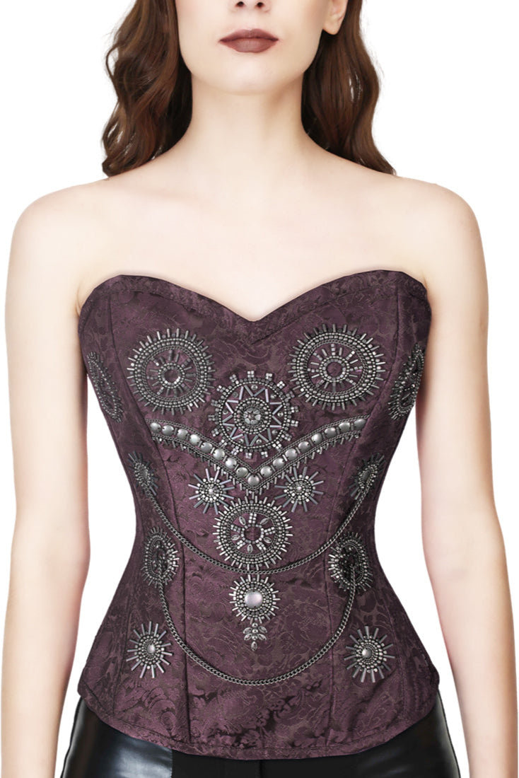 Steampunk Gear Mistress Steel Boned Corset Plus Size Otherworld Fashion