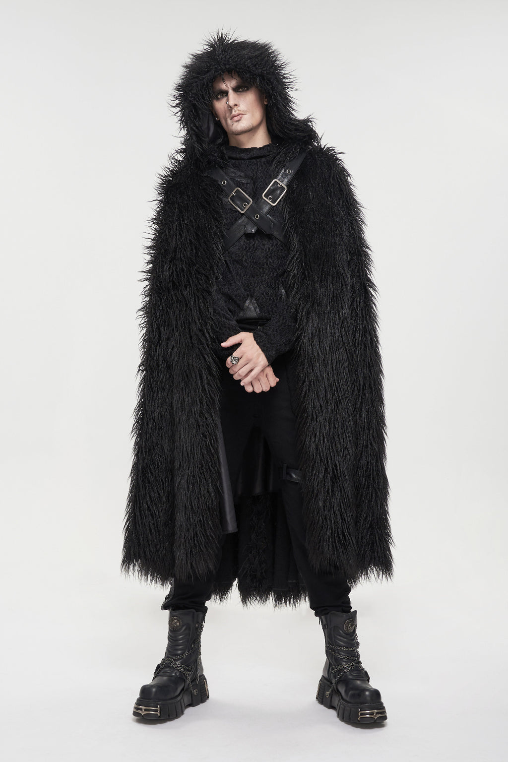 Viking Cloak – Barbarian, Medieval, Post-Apocalyptic Fur Hooded Cape ...
