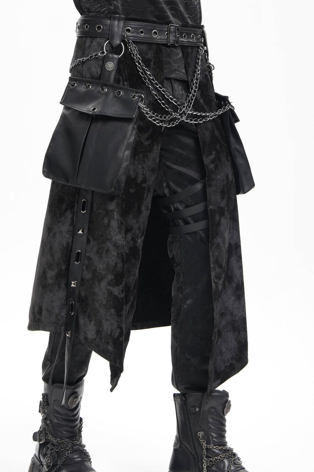Men’s Post-Apocalyptic Pirate Overskirt Kilt - Devil Fashion SKT228 ...